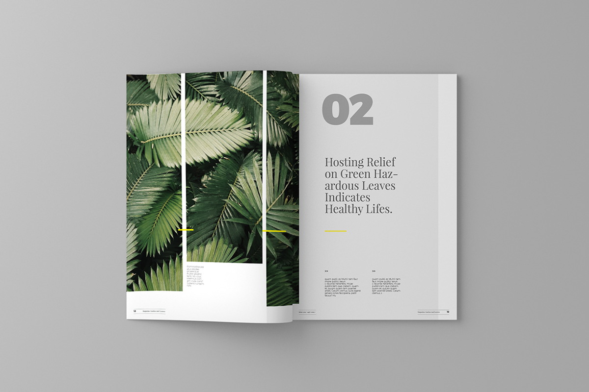 Garden And Leaves Magazine Template, a Magazine Template by spidergraph