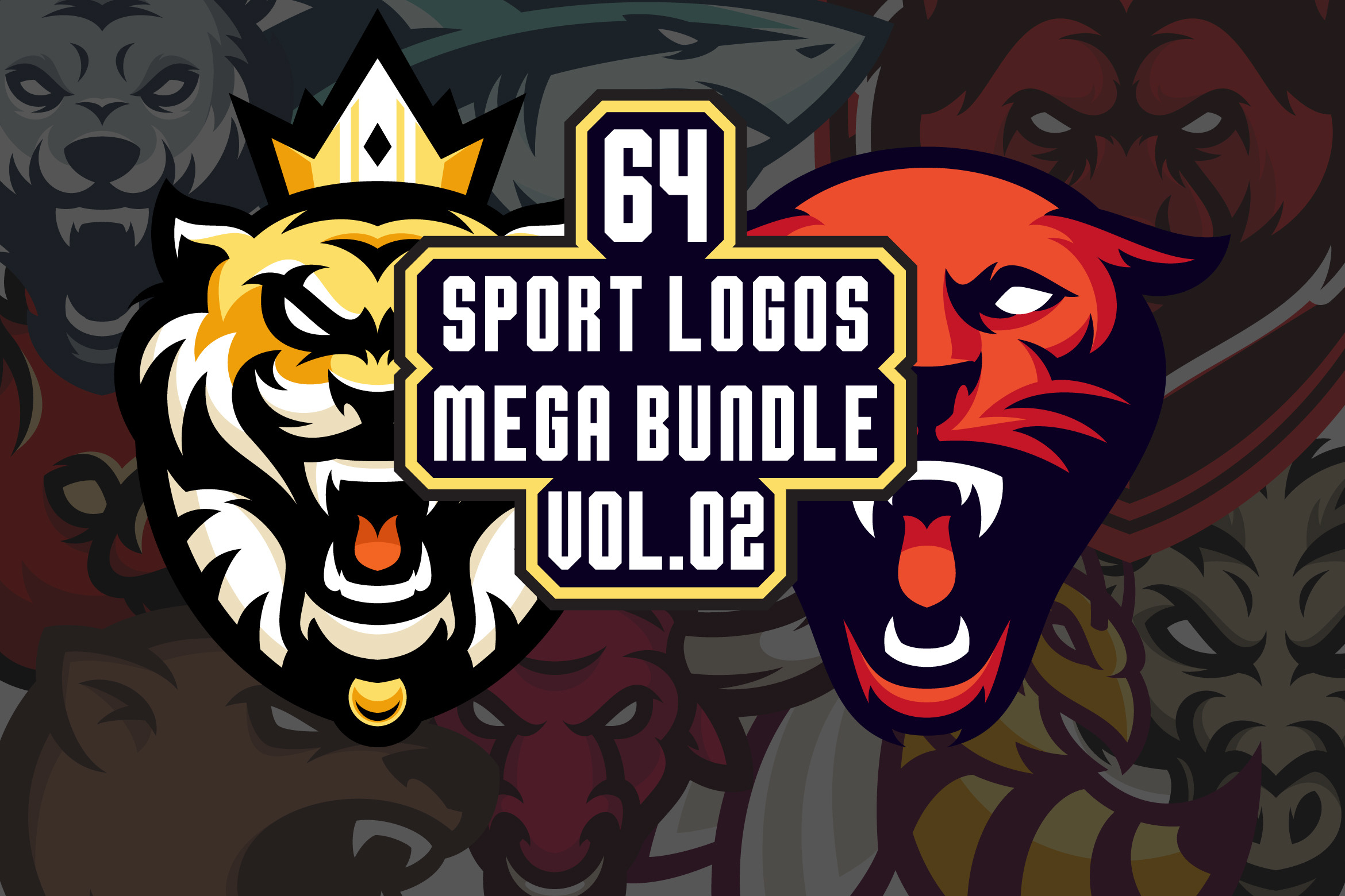 64 MEGA BUNDLE SPORT LOGOS VOL.02, a Branding & Logo Template by SLAB ...