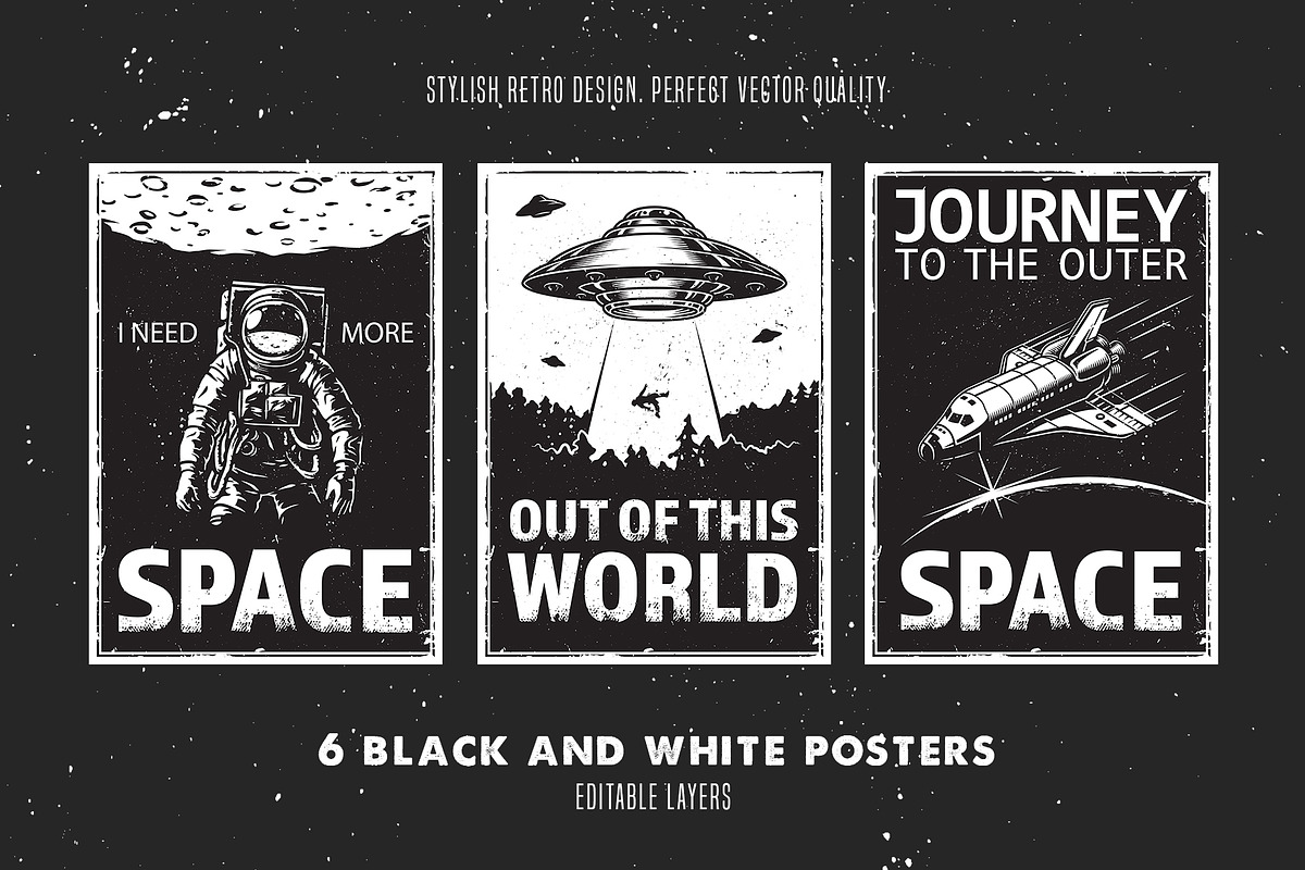Set of Space Posters, a Poster Template by DGIM studio
