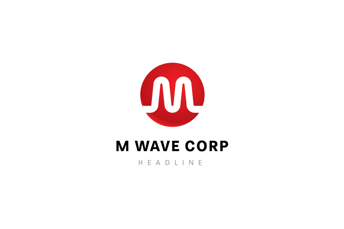 M wave corporation logo., a Branding & Logo Template by Anton Akhmatov