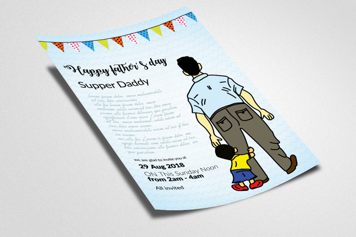 Super Dad Father's Day Flyer Templat, a Flyer Template by Design Up