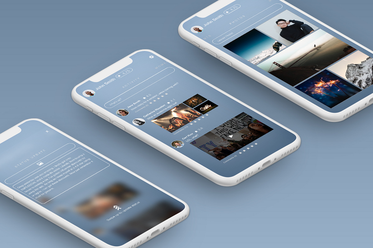 Nosedive Social Media Style Screens, an App Template by Eleven12
