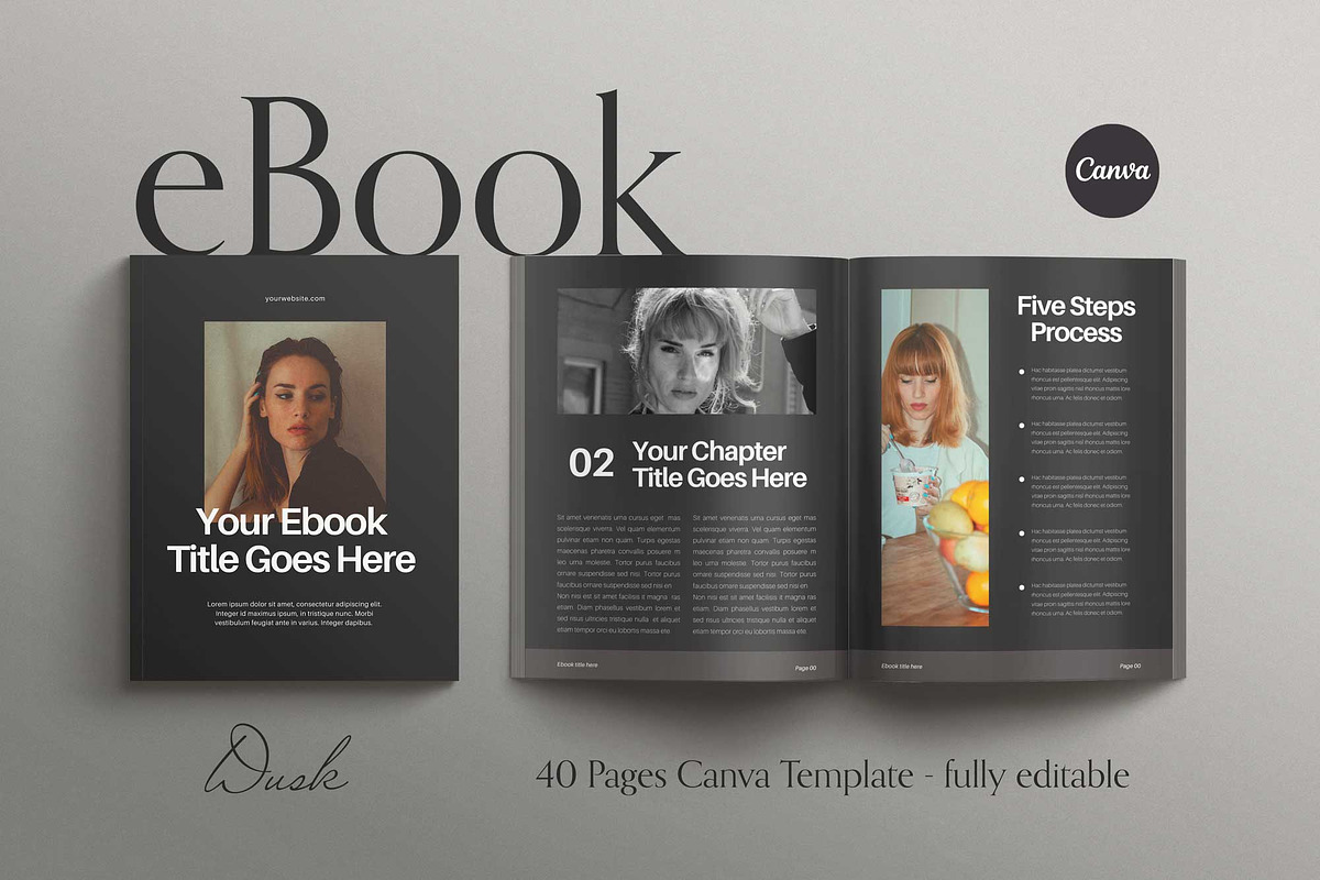 DUSK | Ebook Canva Template, a Magazine Template by Sierra Creative ...