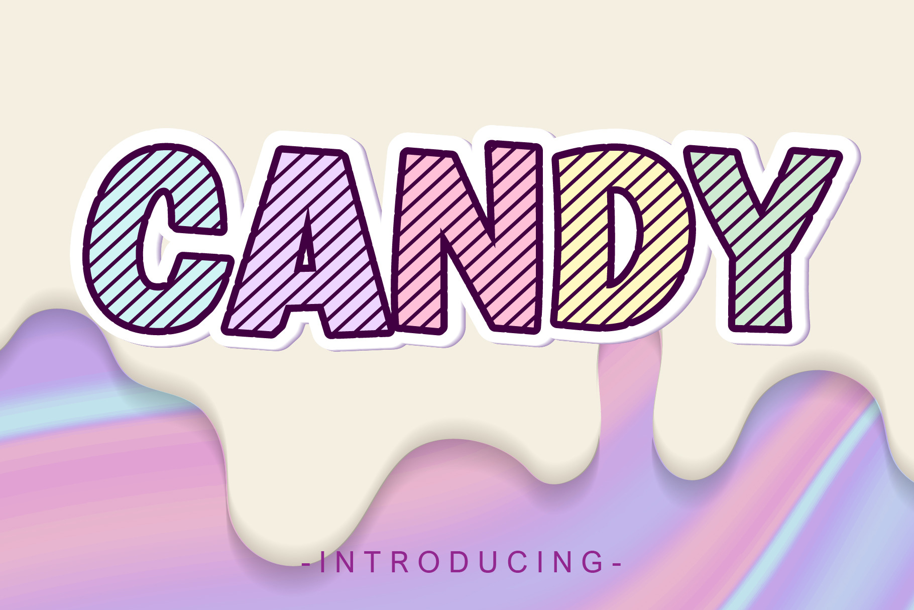 Candy Fonts, a Font by Fox7 By Rattana