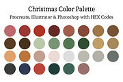 Christmas Color Palette Procreate