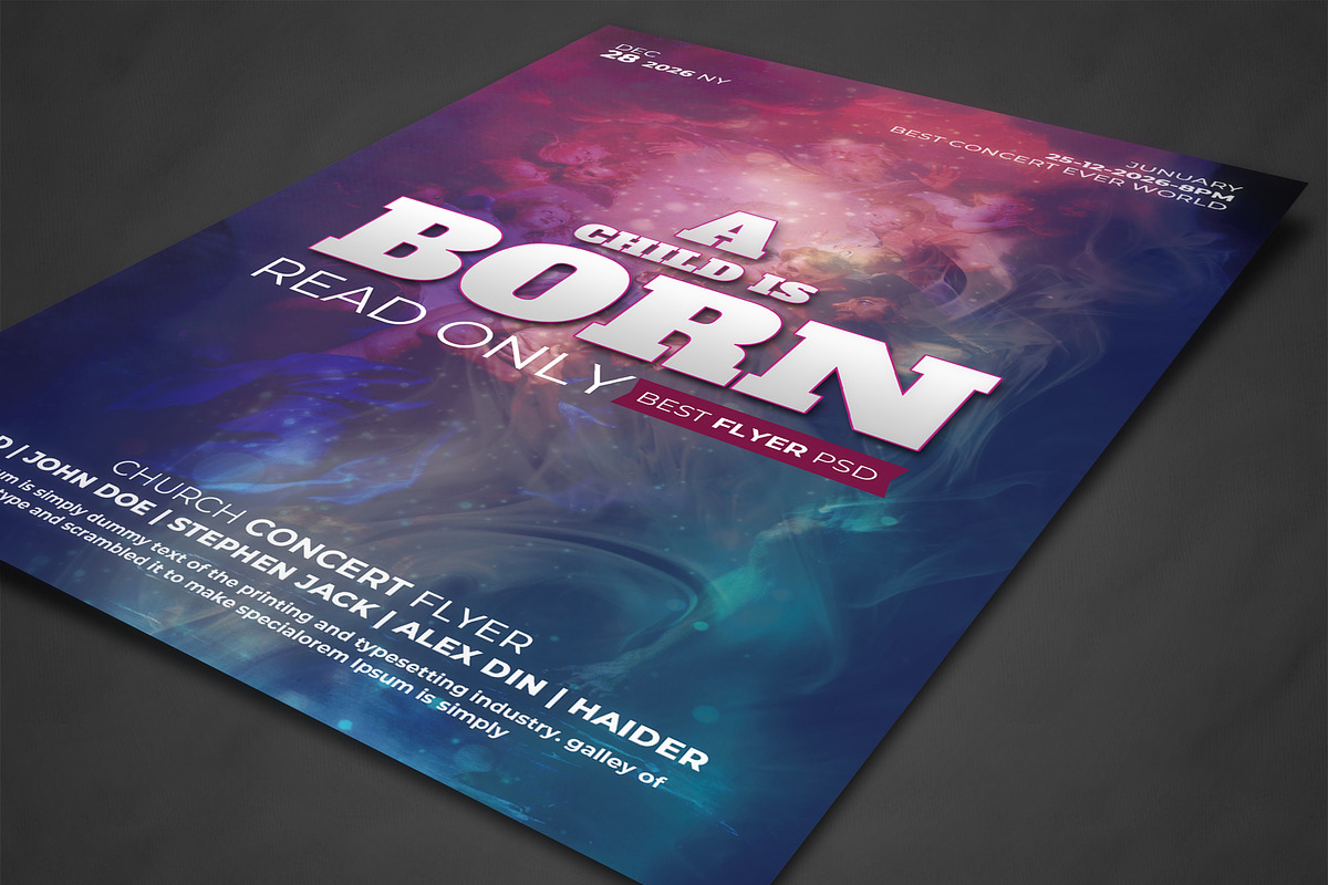 Church Flyer Template Service, Anniv, a Flyer Template by AfzaalGraphics