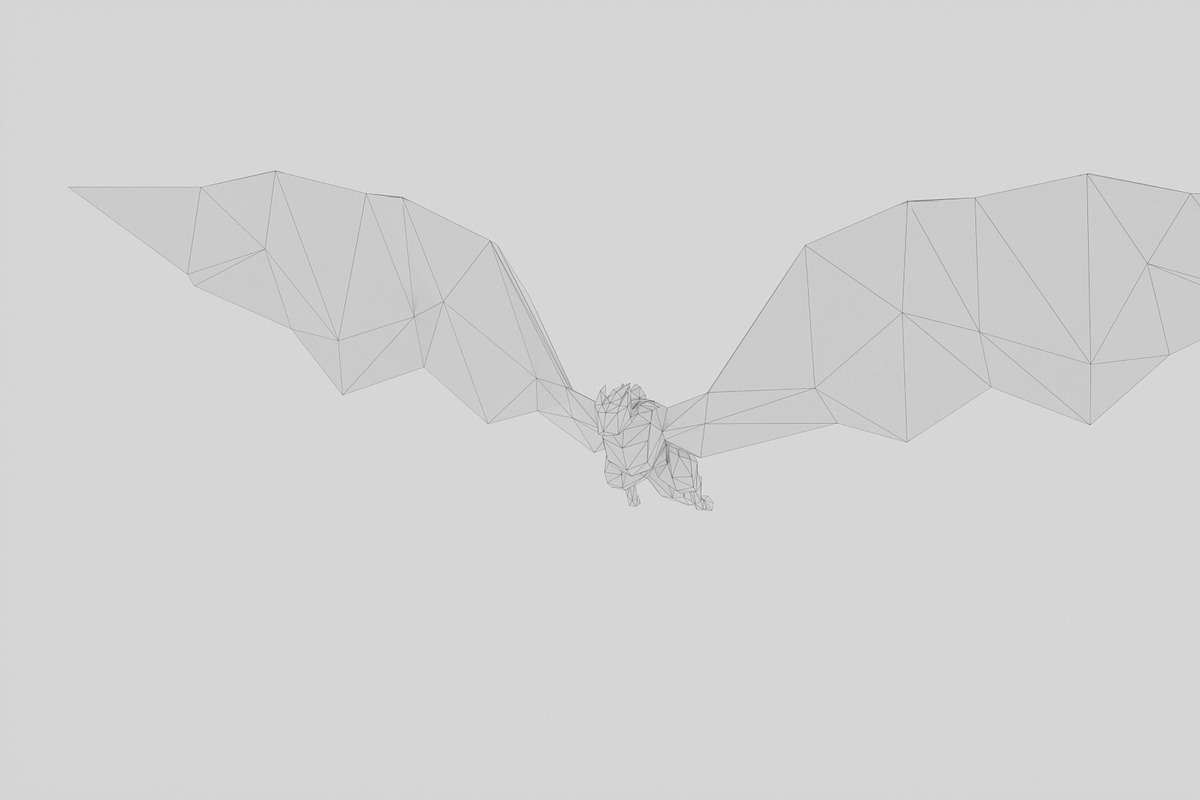 Low Poly Paper Dragon, a Characters & Person 3D Model by 3DTreatment