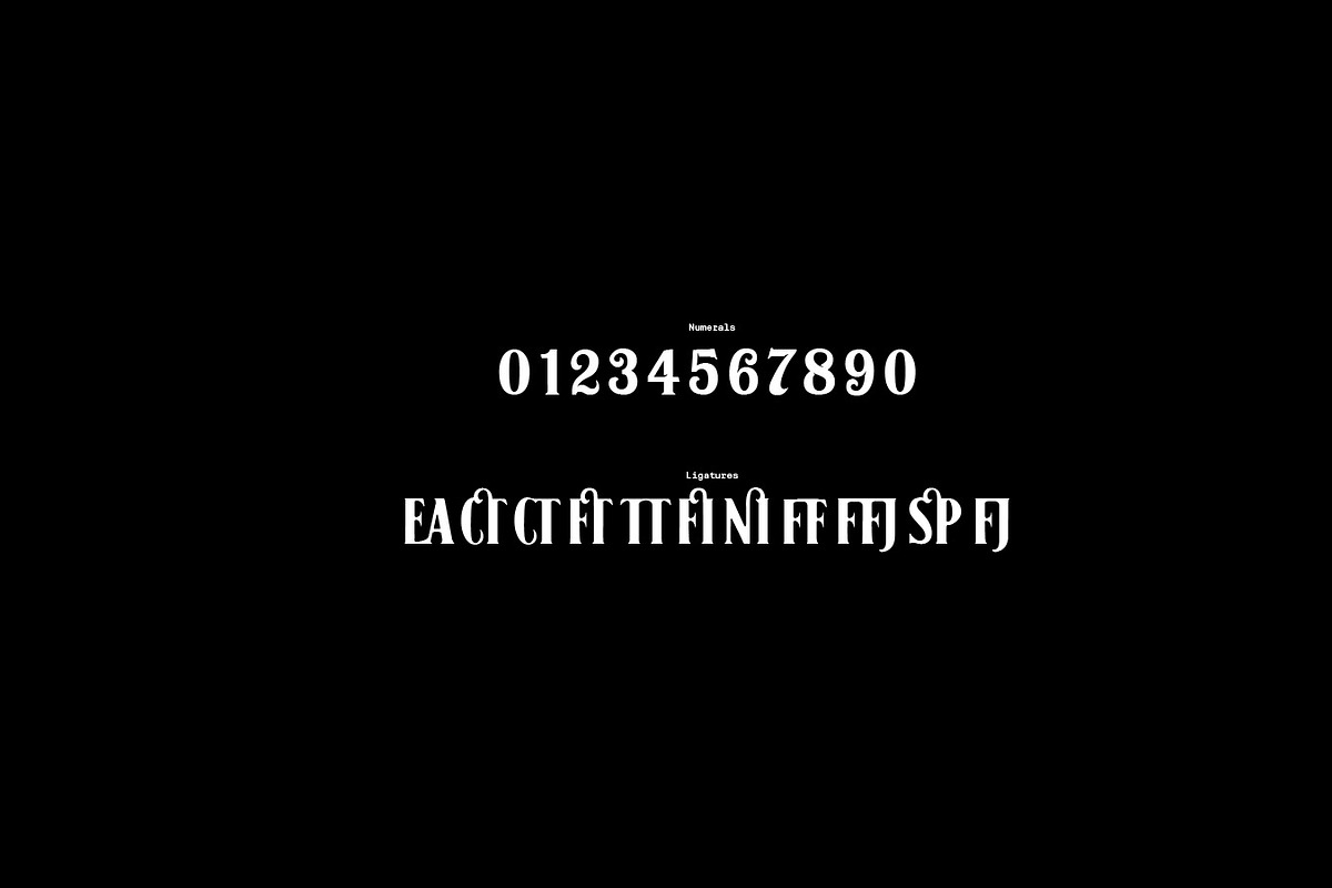 Black No.7, a Font by Typocalypse