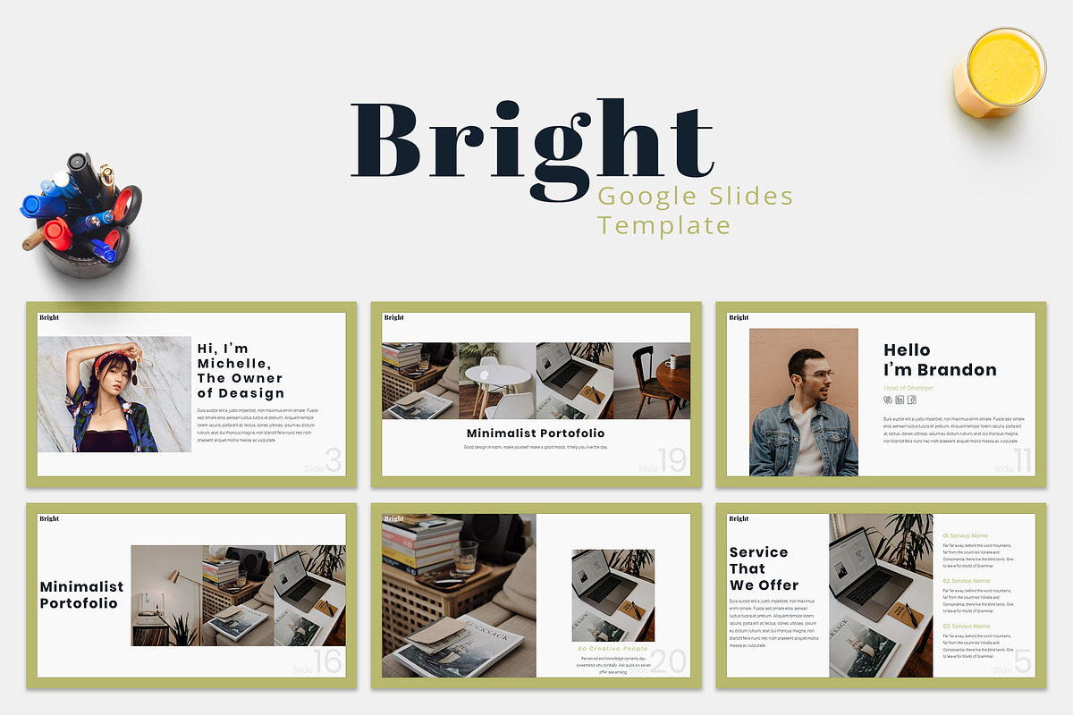 Bright - Google Slides, a Presentation Template by deasign