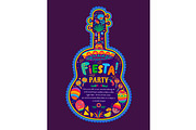 Mexican fiesta party flyer, a Seasonal Illustration by Vector Tradition