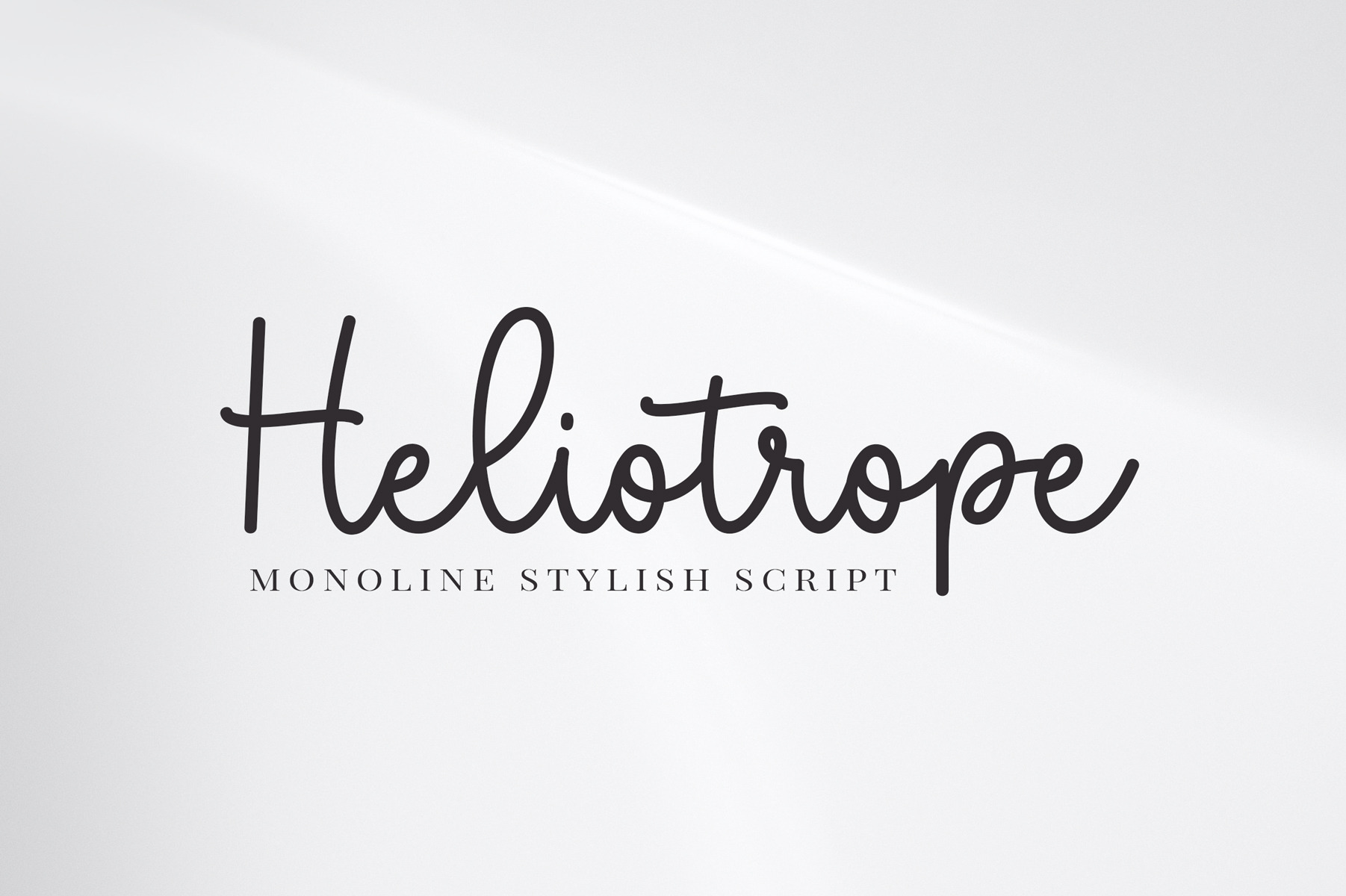 Heliotrope monoline stylish script | Creative Market