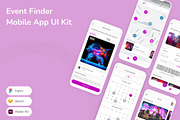 Event Finder Mobile App UI Kit, an UI Kit Template by Betush