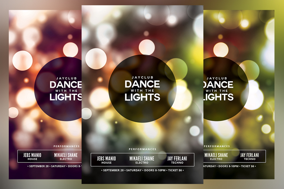 Dance with the Lights Flyer, a Flyer Template by KiraYamato Design Studio