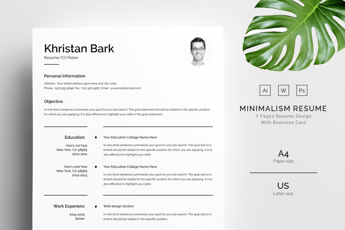 Clean Resume, a Resume Template by TemplatesForest | Creative Market
