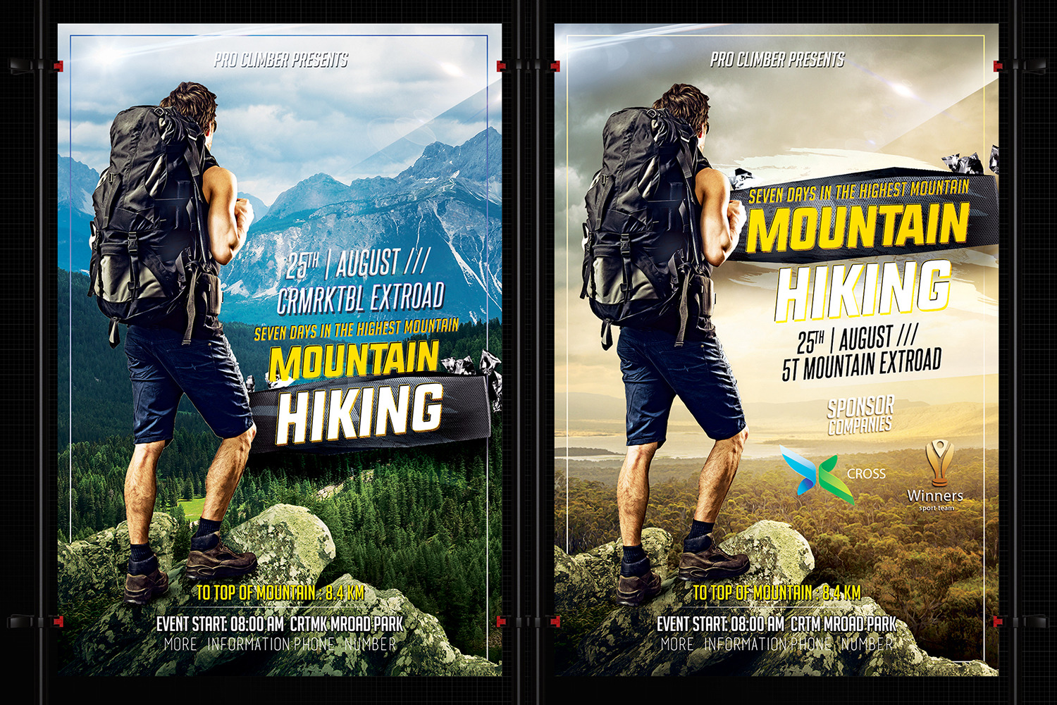 Hiking Flyer | Flyer Templates ~ Creative Market