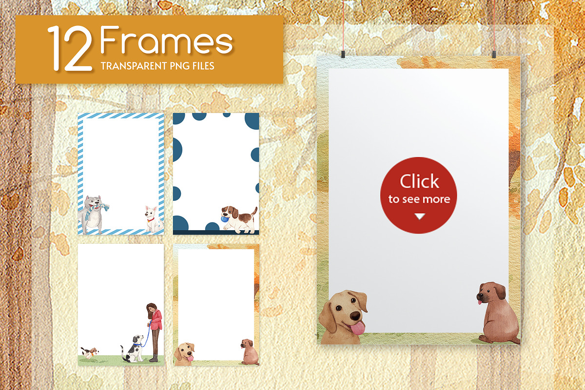 Dog Fetch Day Watercolor | Creative Market