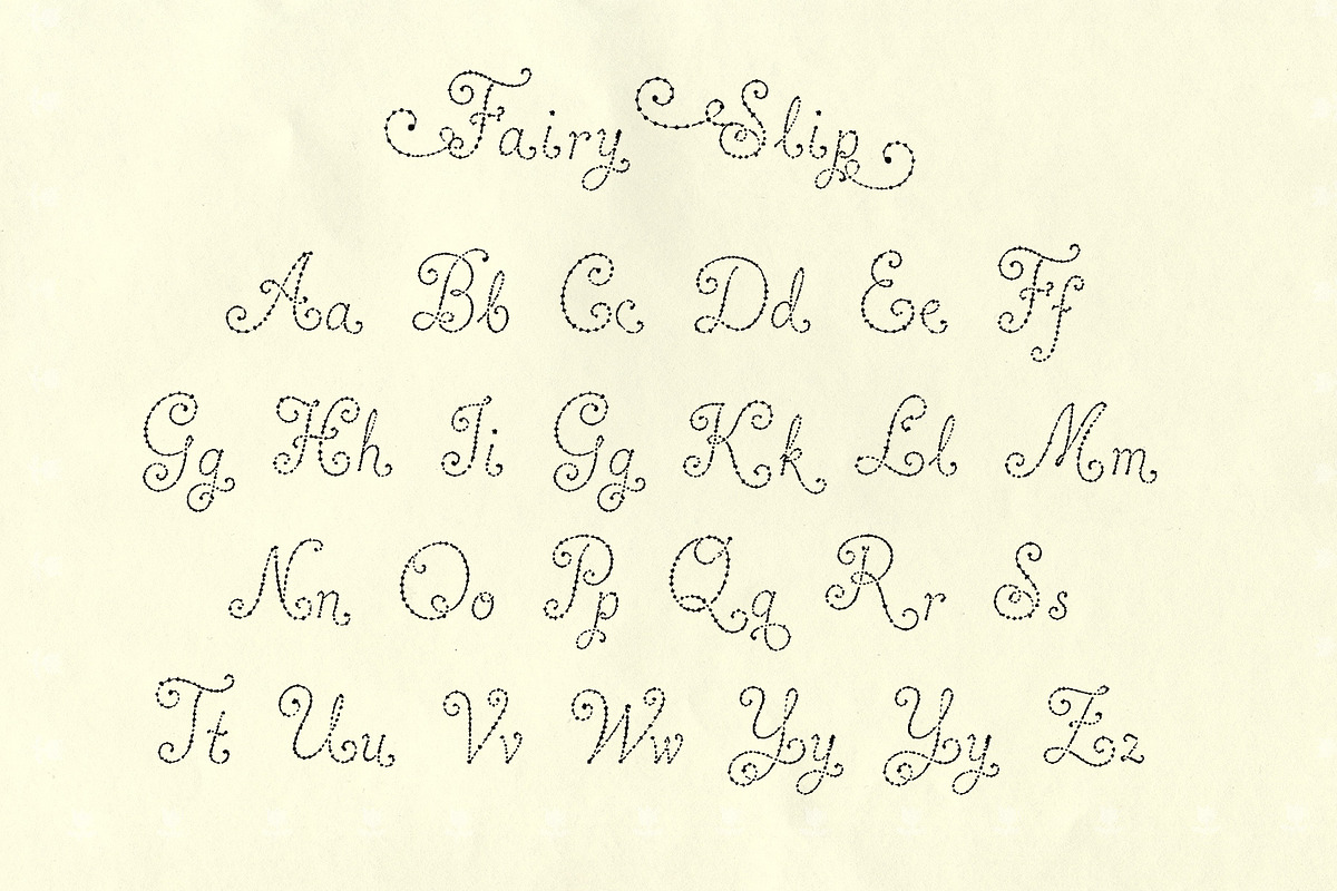 Fairy Slip: Tiny Dotted Display Font