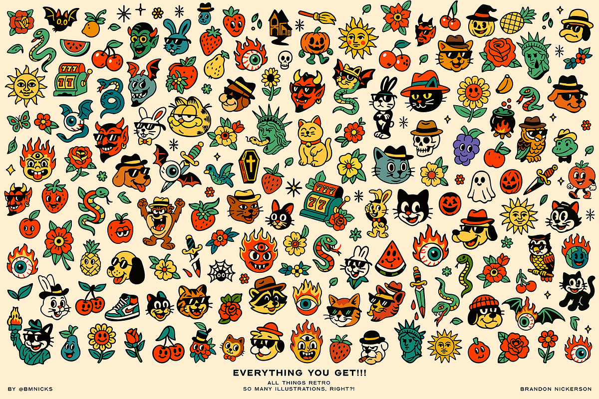All Things Retro Illustrations