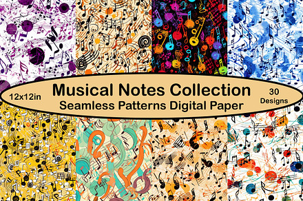 Music notes | Graphic Patterns ~ Creative Market