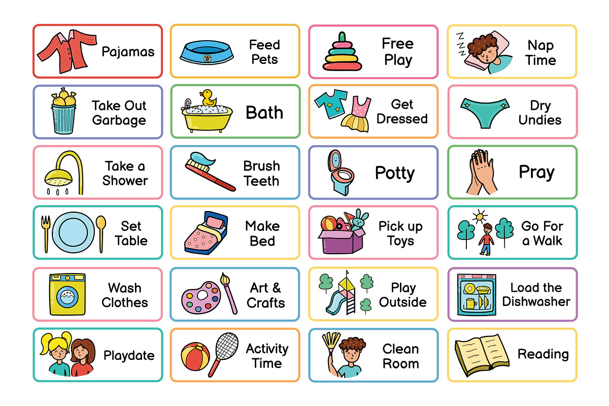 Kids Chores Clipart Collection