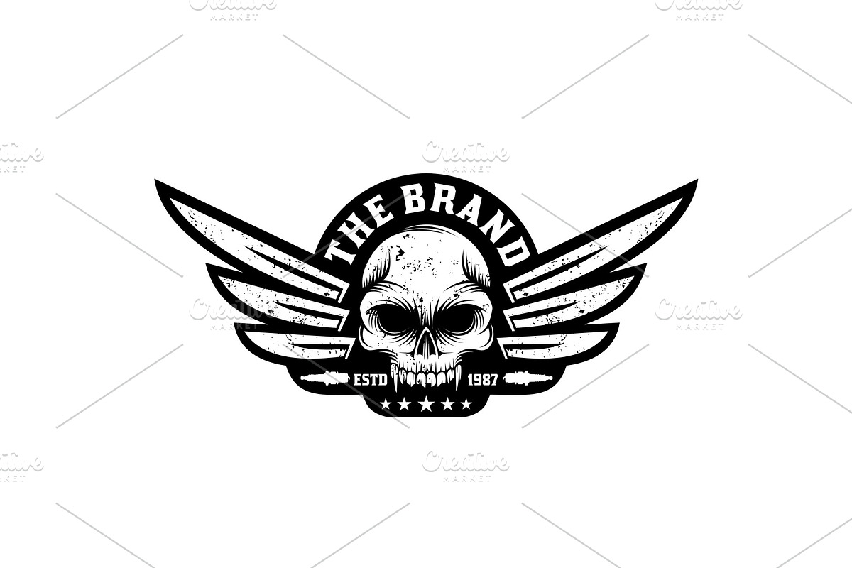 Skull Club Logo, a Branding & Logo Template by herulogo | Creative Market