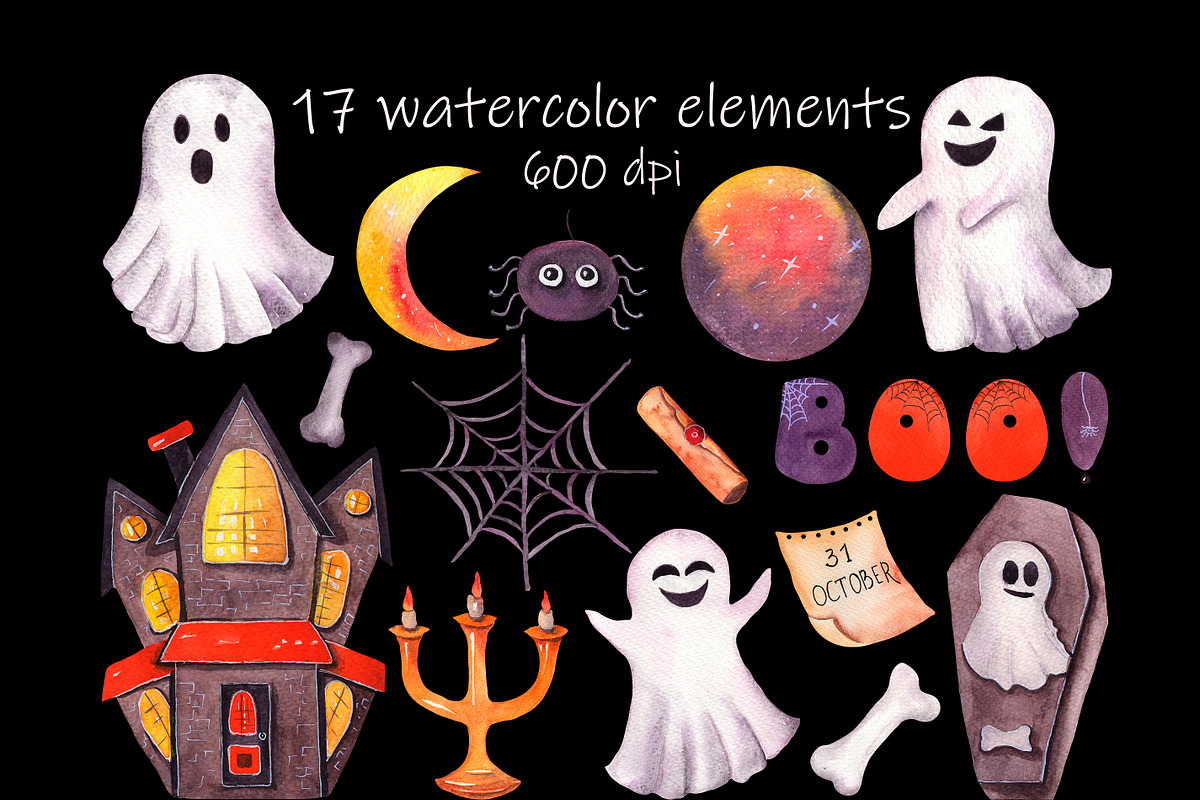 Halloween Haunted house clipart, a Seasonal Illustration by ...
