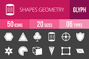 50 Shapes & Geometry Glyph Icons, an Outline Icon by IconBunny
