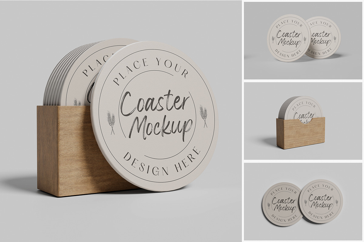 Coaster Mockup, a Product Mockup by MrLetters