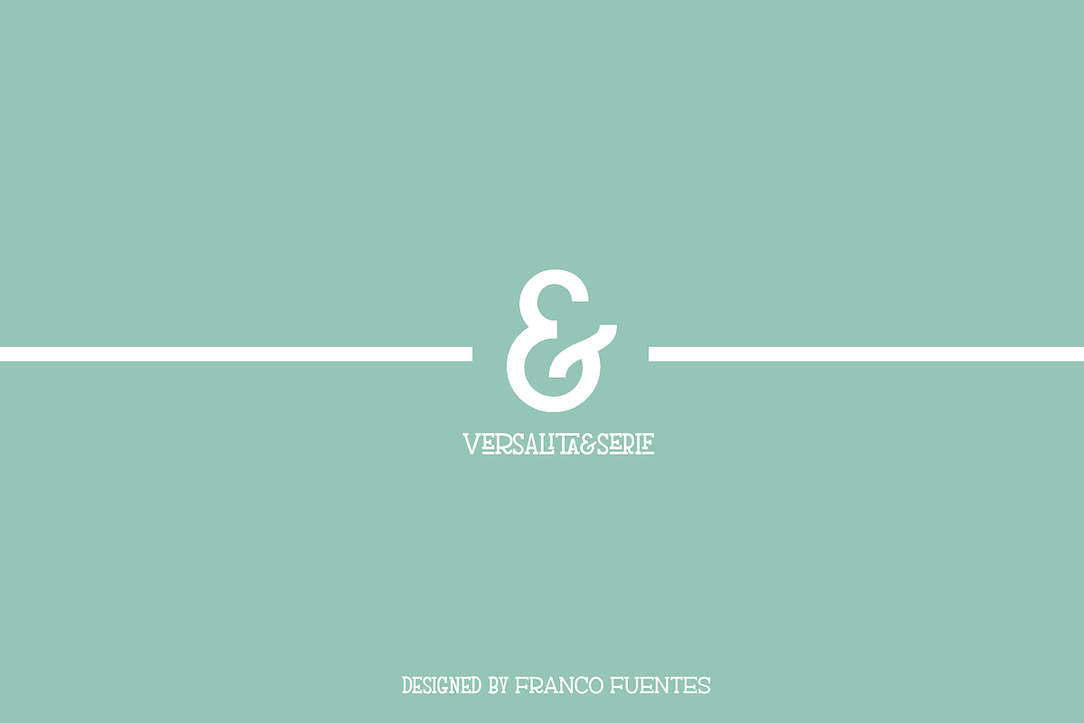 Versalita&Serif - Font, a Serif Font by Franco Fuentes
