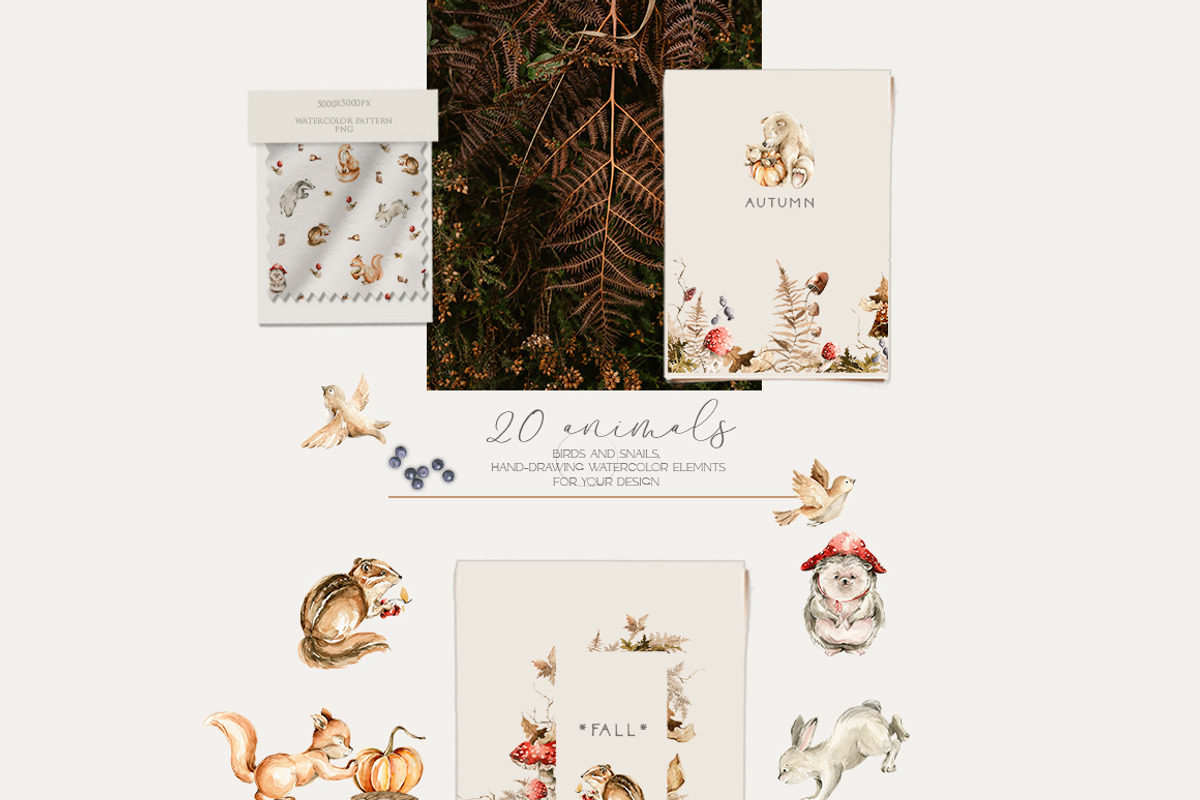 Autumn woodland Forest fall animals, an Animal Illustration by 60secondsArt