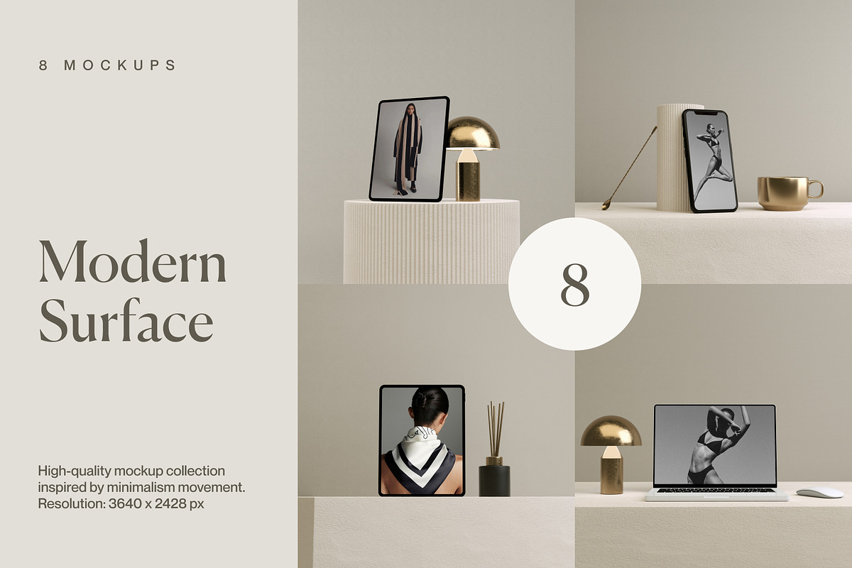 Modern Surface Mockup Collection, an iPhone Mockup by Taste