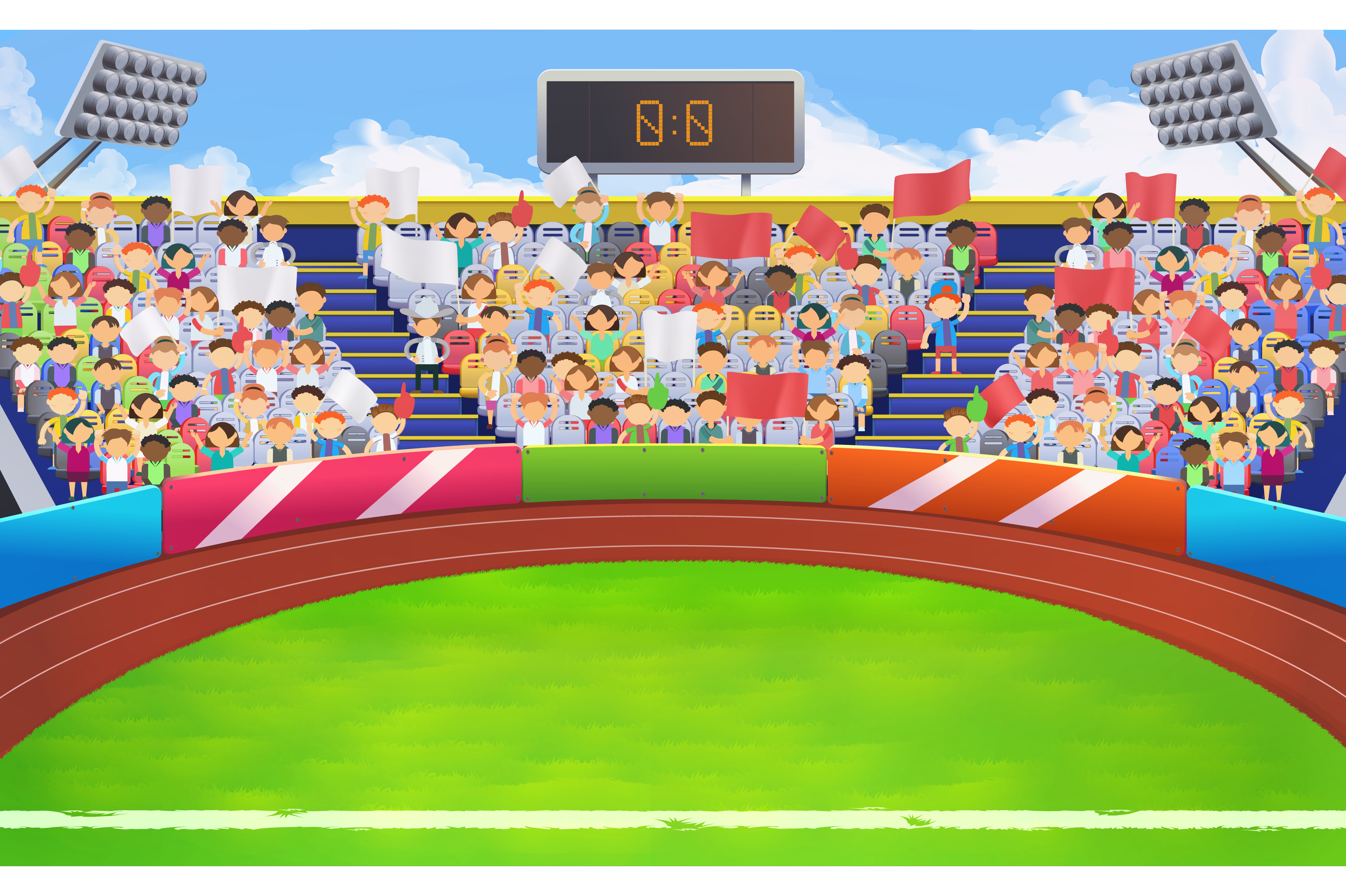 Stadium, sports arena, background, an Illustration by Allevinatis Studio