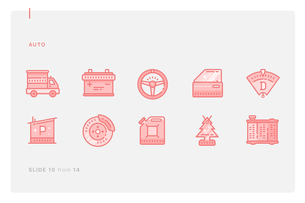 Red Short Lines, an Outline Icon by Kirill