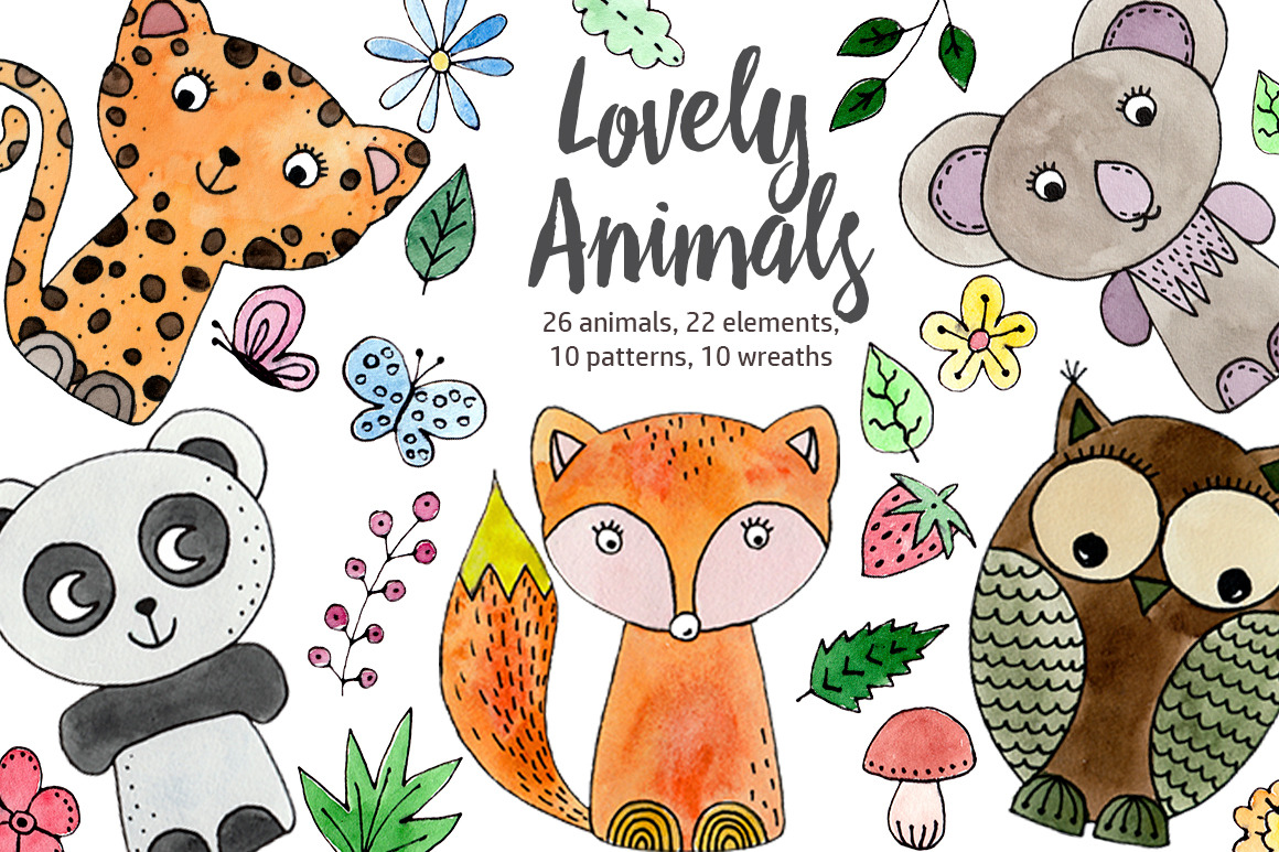 Lovely animals, an Animal Illustration by Pippi Draws
