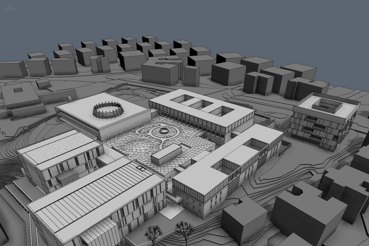 Campus Buildings Set, an Architecture 3D Model by 3DNUTS