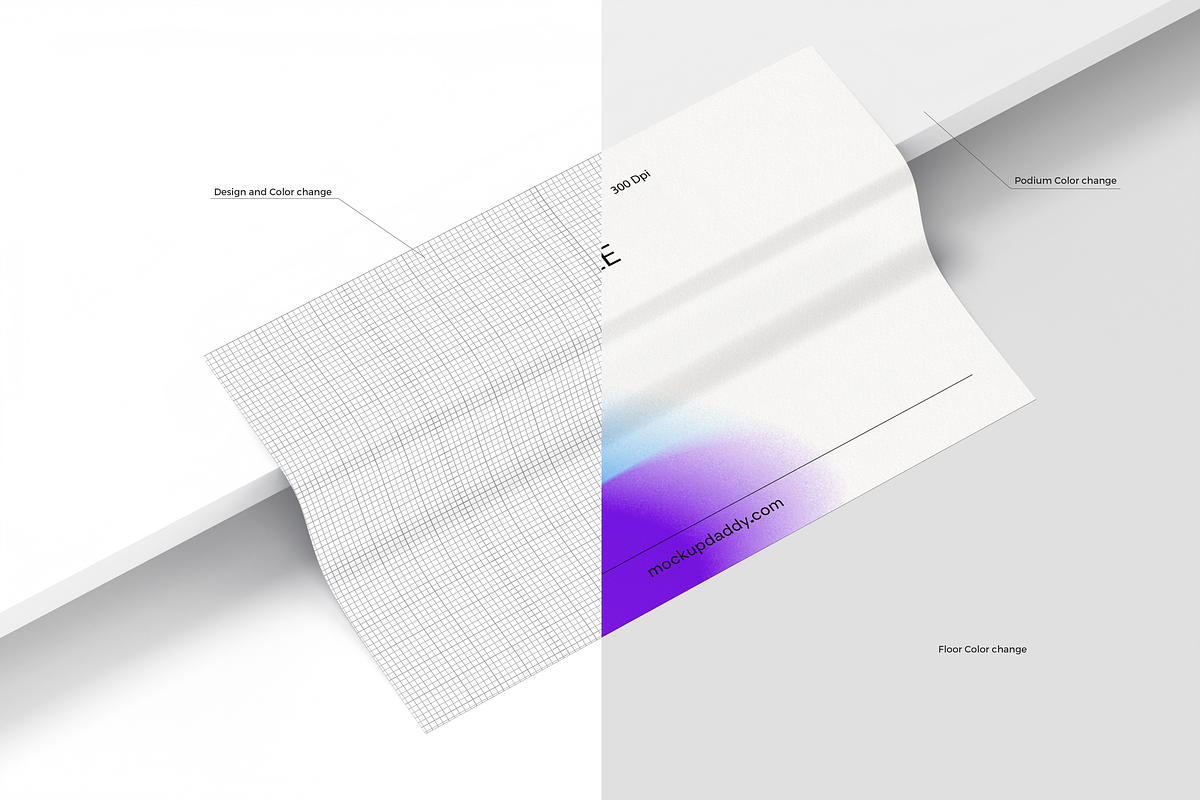Paper Poster Photo Print Mockup, a Print Template by Mockupdaddy