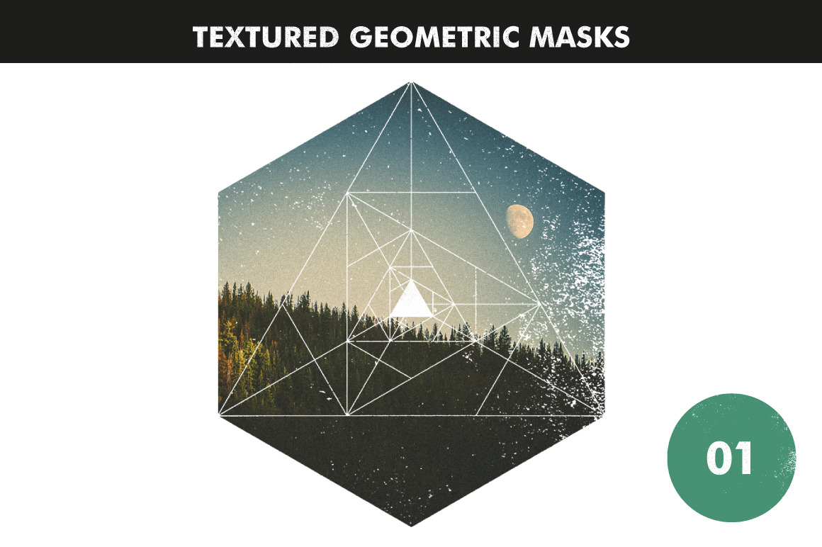 Textured Geometric Masks, a Texture Graphic by Offset