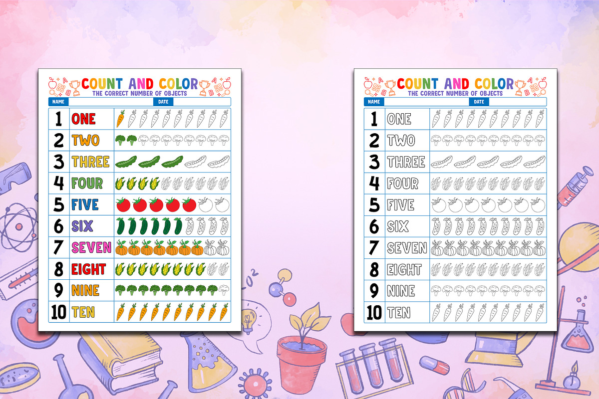 Count And Color Objects