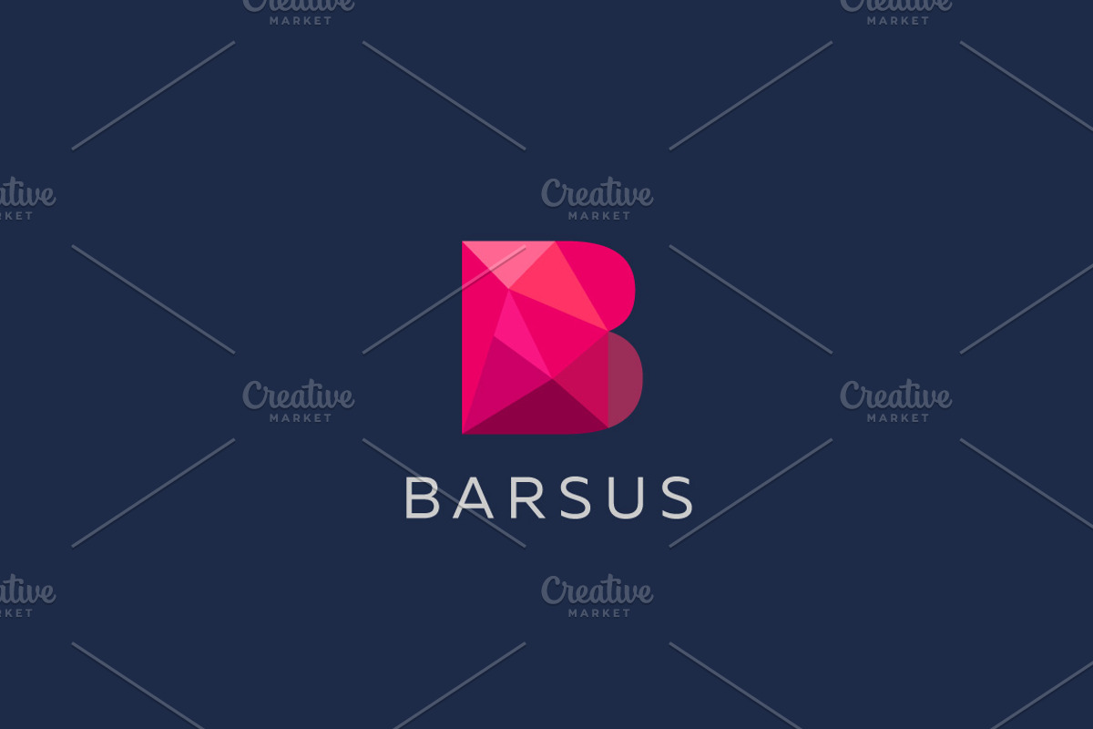 Polygon letter B logo design, a Branding & Logo Template by Bureau