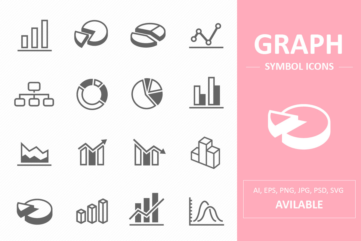 Graph Symbol Icons, an Outline Icon by WORAKAMON Design Studio