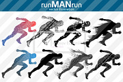 Silhouette of running man. runMANrun, a Healthcare Illustration by ...