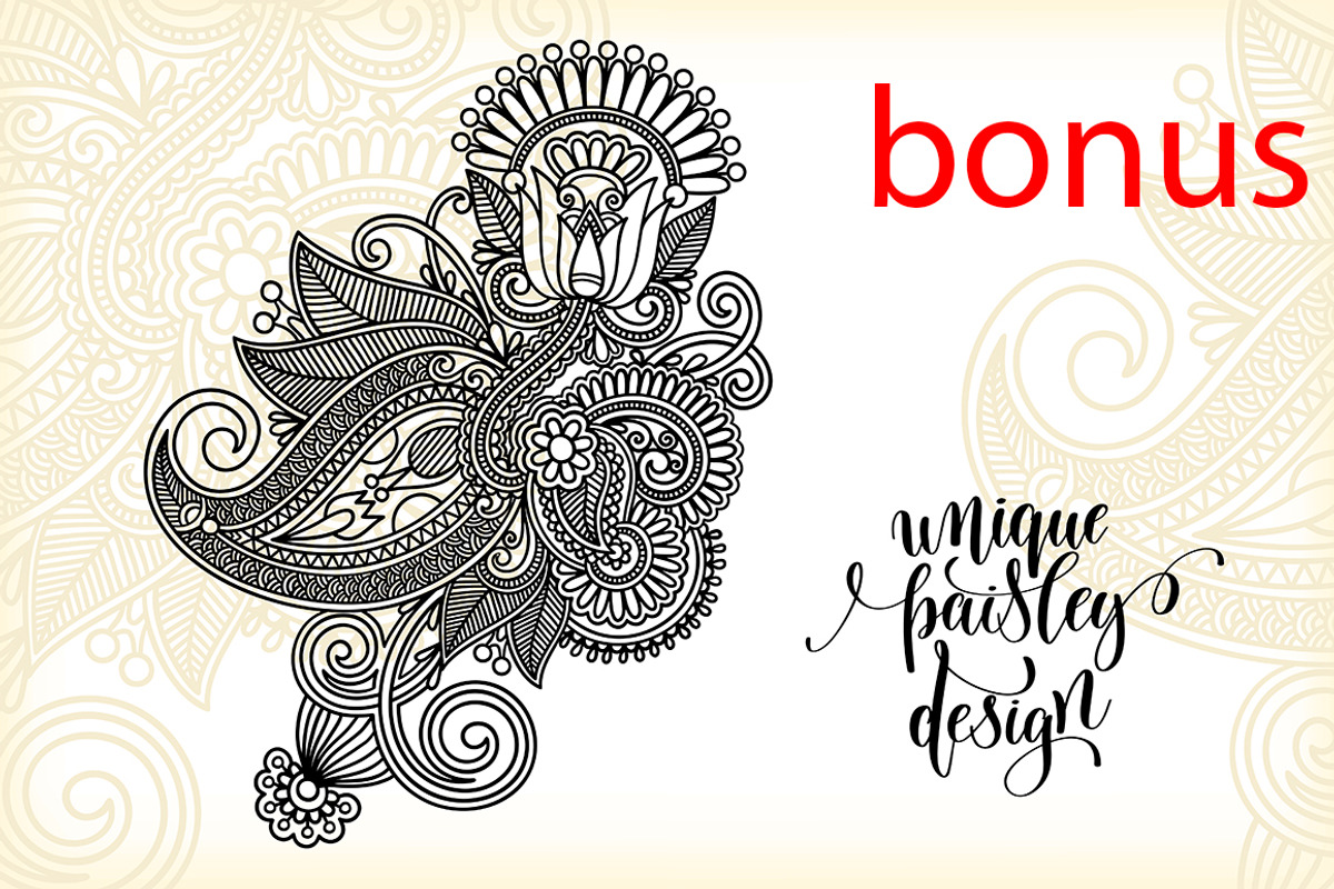 10 PAISLEY DESIGN, a Pattern Graphic by karakotsya