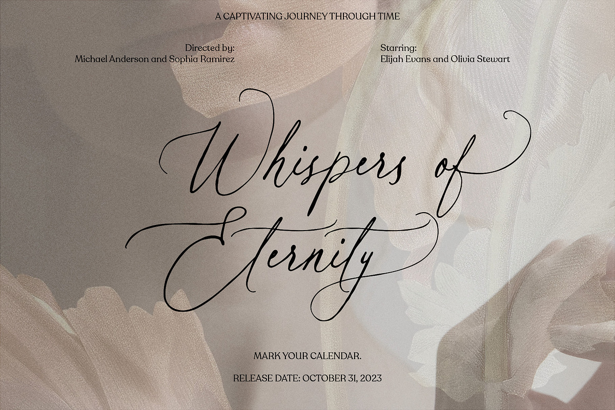 The Enchanted Garden // Calligraphy, a Handwritten Font by PeachCreme