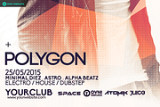 POLYGON ELECTRO Flyer Template, a Flyer Template by OVNI-TEMPLATES ...