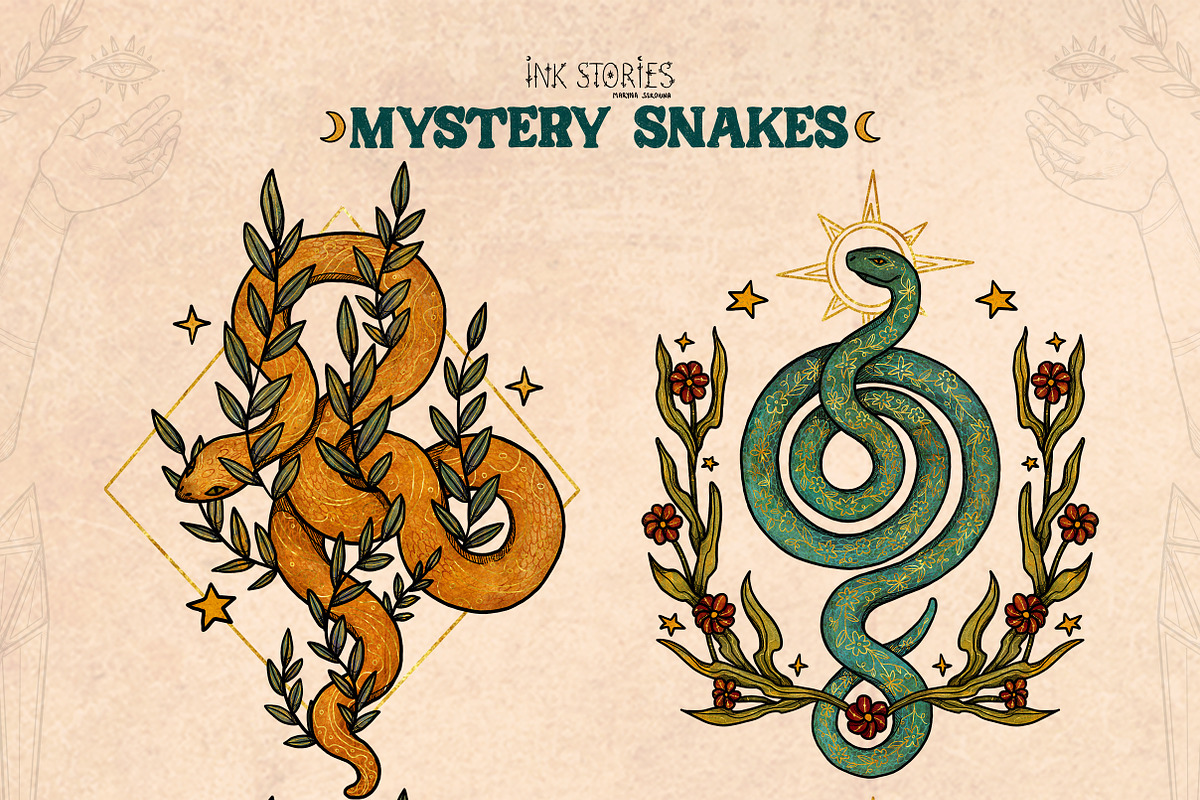 Mystery Snakes, an Animal Illustration by Ink Stories