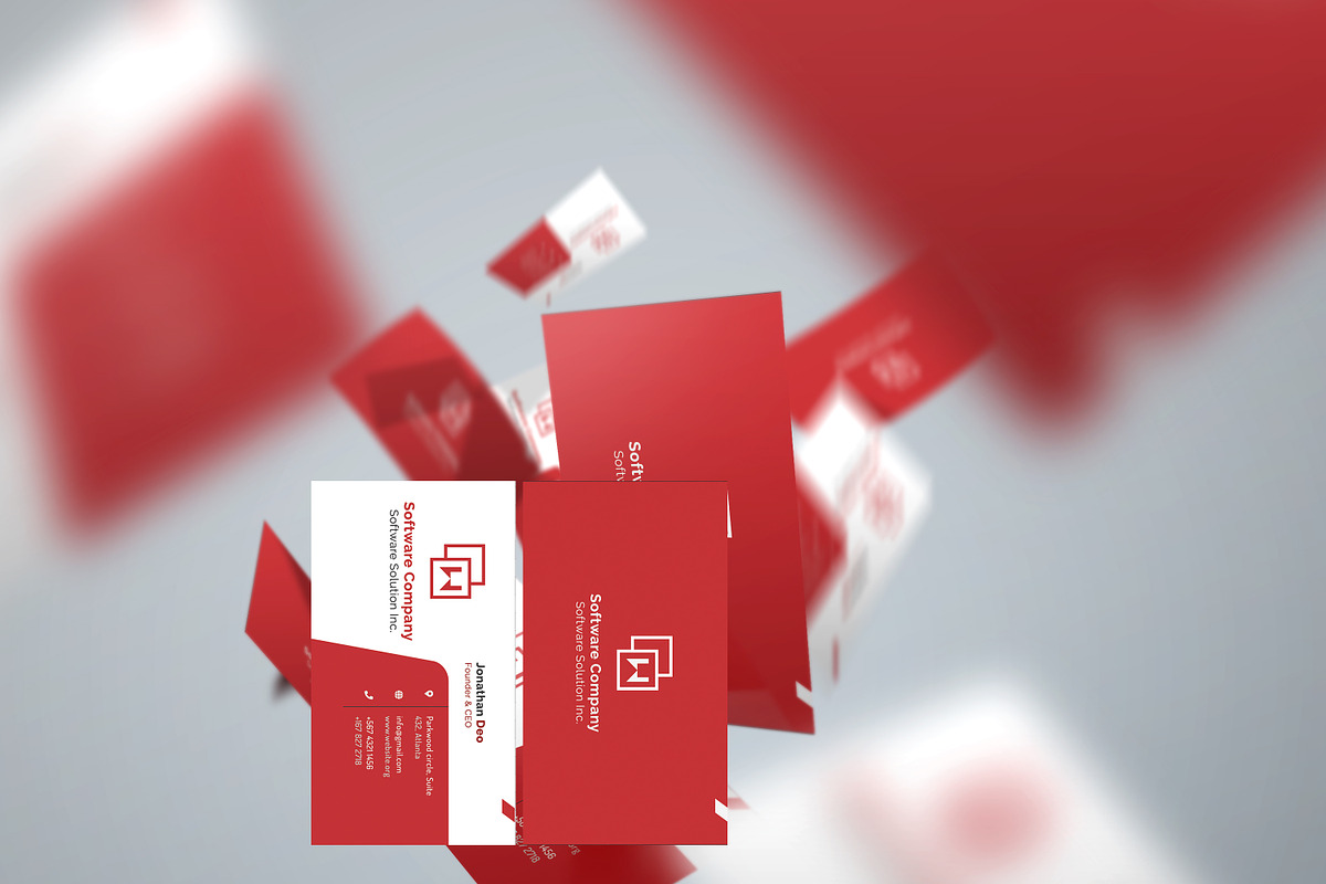 Software Company Business Card, a Business Card Template by Sujun Baidyaa