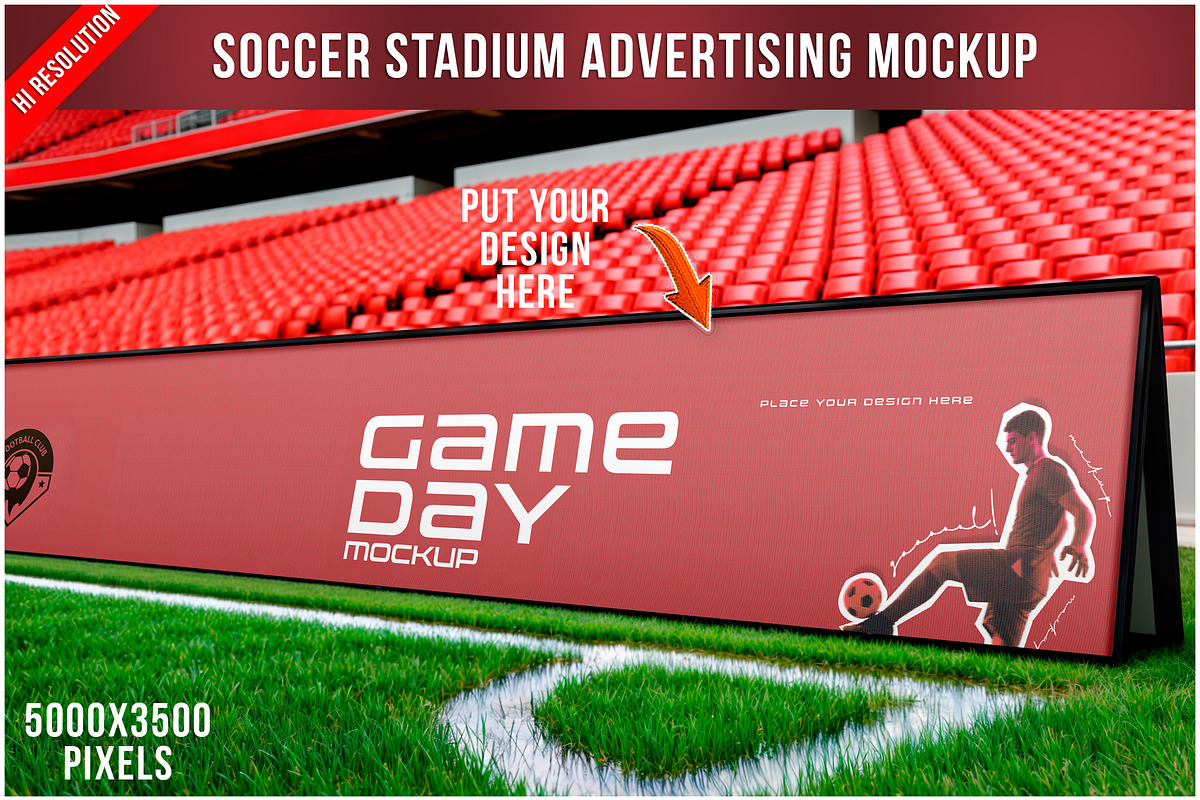 Soccer Stadium Advertising MockupPSD, an Advertising Mockup by Bruno's Shop