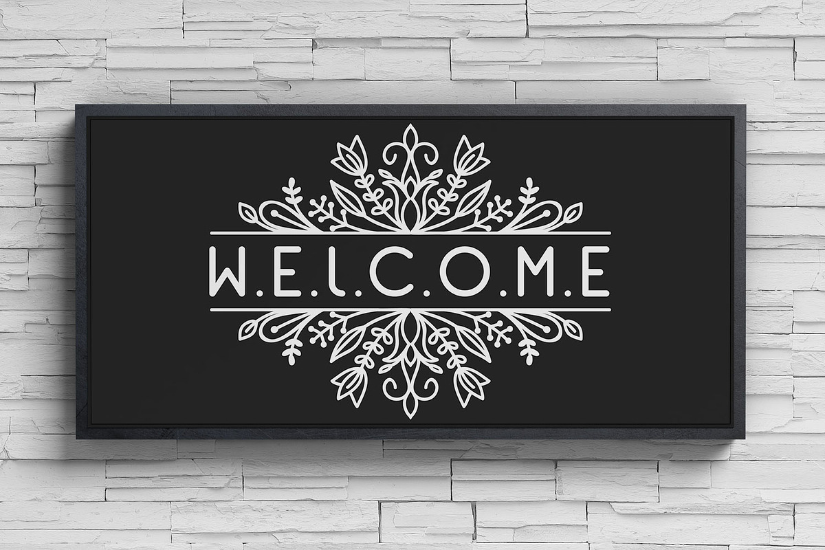 Floral Split Monogram Divider Frames, an Illustration by Dasagani ...