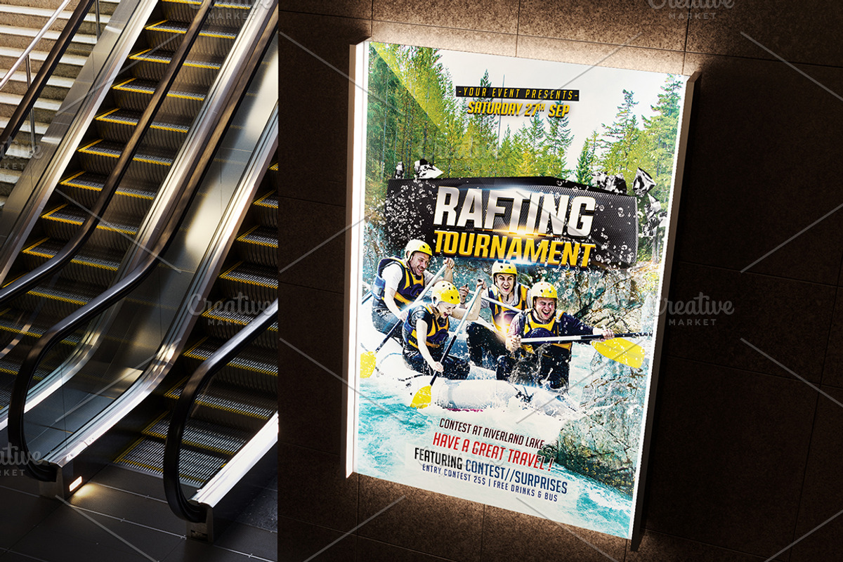 Rafting Flyer Template, a Flyer Template by Basez Flyers | Creative Market