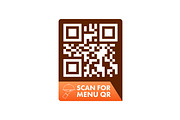 Scan for menu and order. Qr code, a Food Illustration by DG-Market